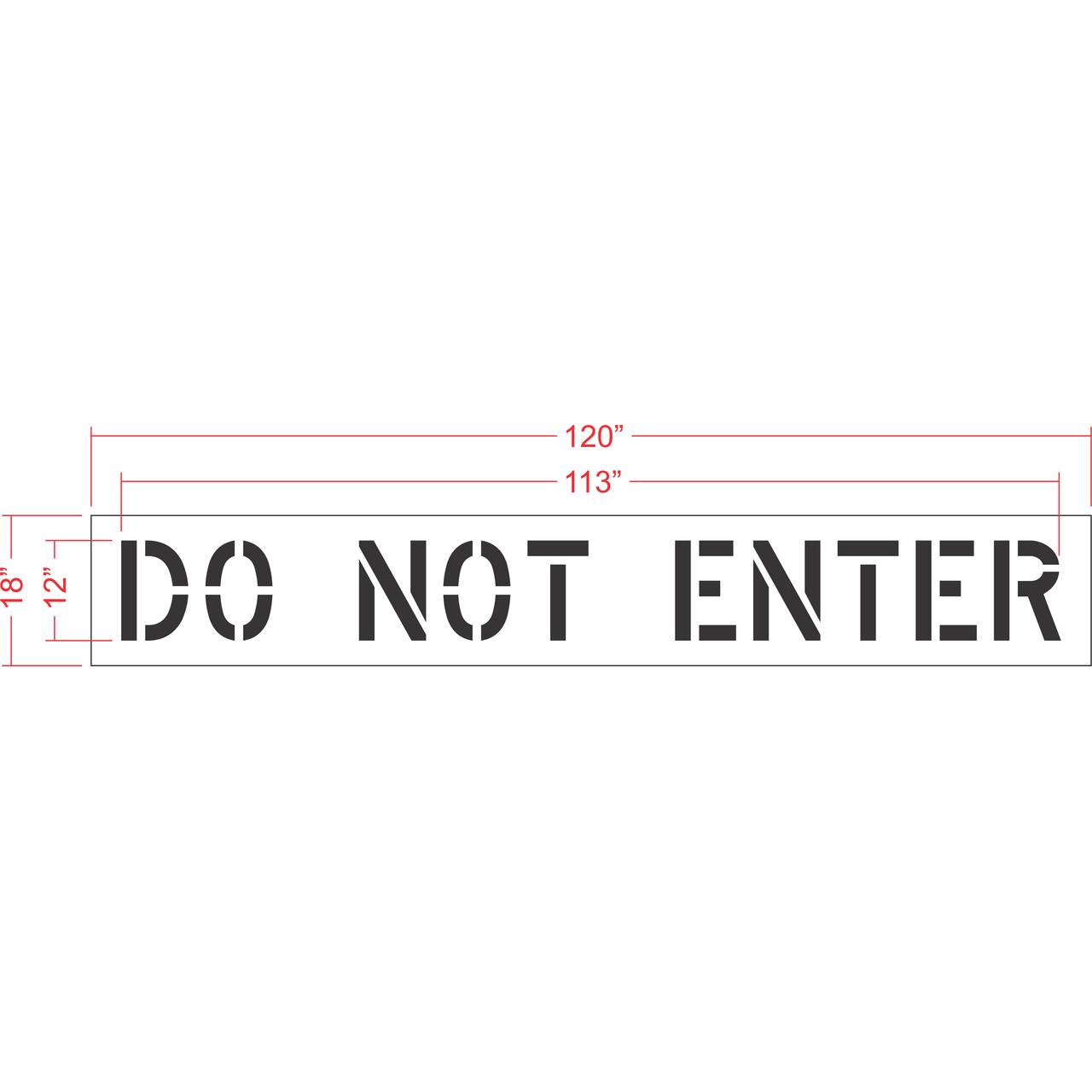 12" DO NOT ENTER Stencil | Parking Lot & Drive-Thru Pavement Marking ...