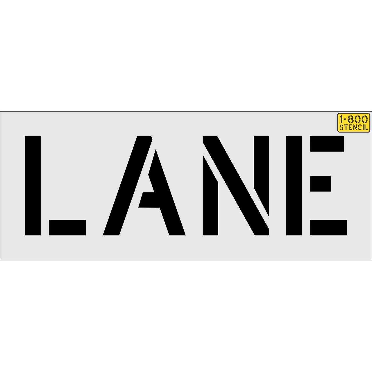 12" LANE Stencil | Parking Lot & Drive-Thru Pavement Marking Stencil ...