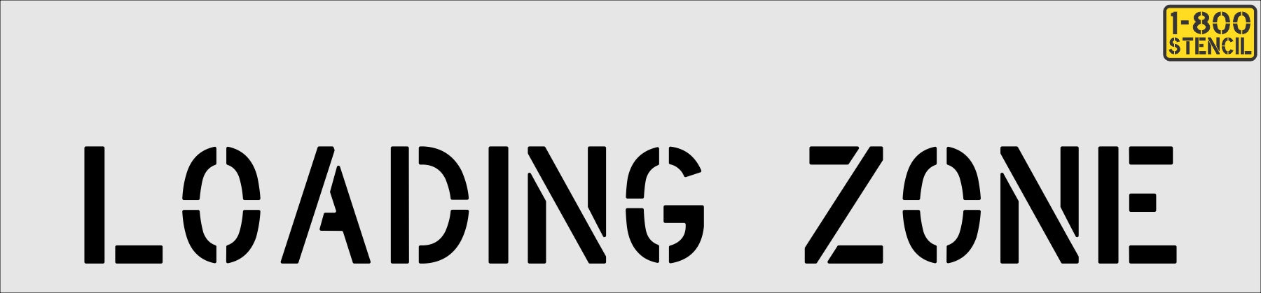 4" LOADING ZONE Stencil - 1-800-Stencil