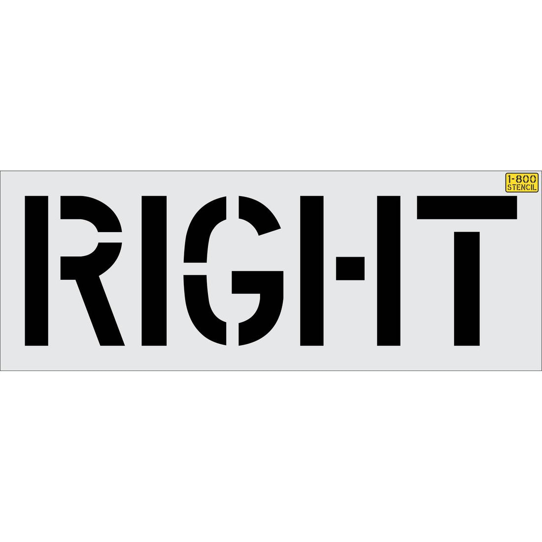 18" RIGHT Stencil | Parking Lot & Drive-Thru Pavement Marking Stencil ...