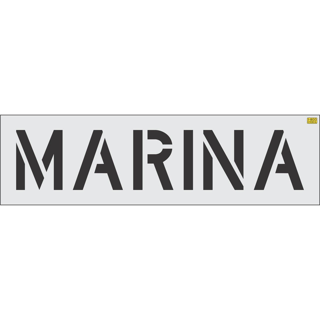 12" MARINA Stencil | Parking Lot & Drive-Thru Pavement Marking Stencil ...