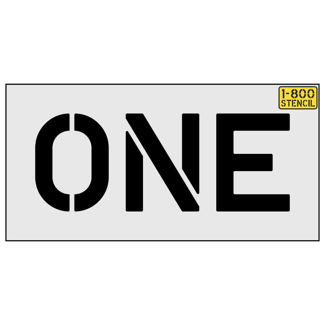 10 Inch ONE Wording Pavement Stencil - 1-800-Stencil