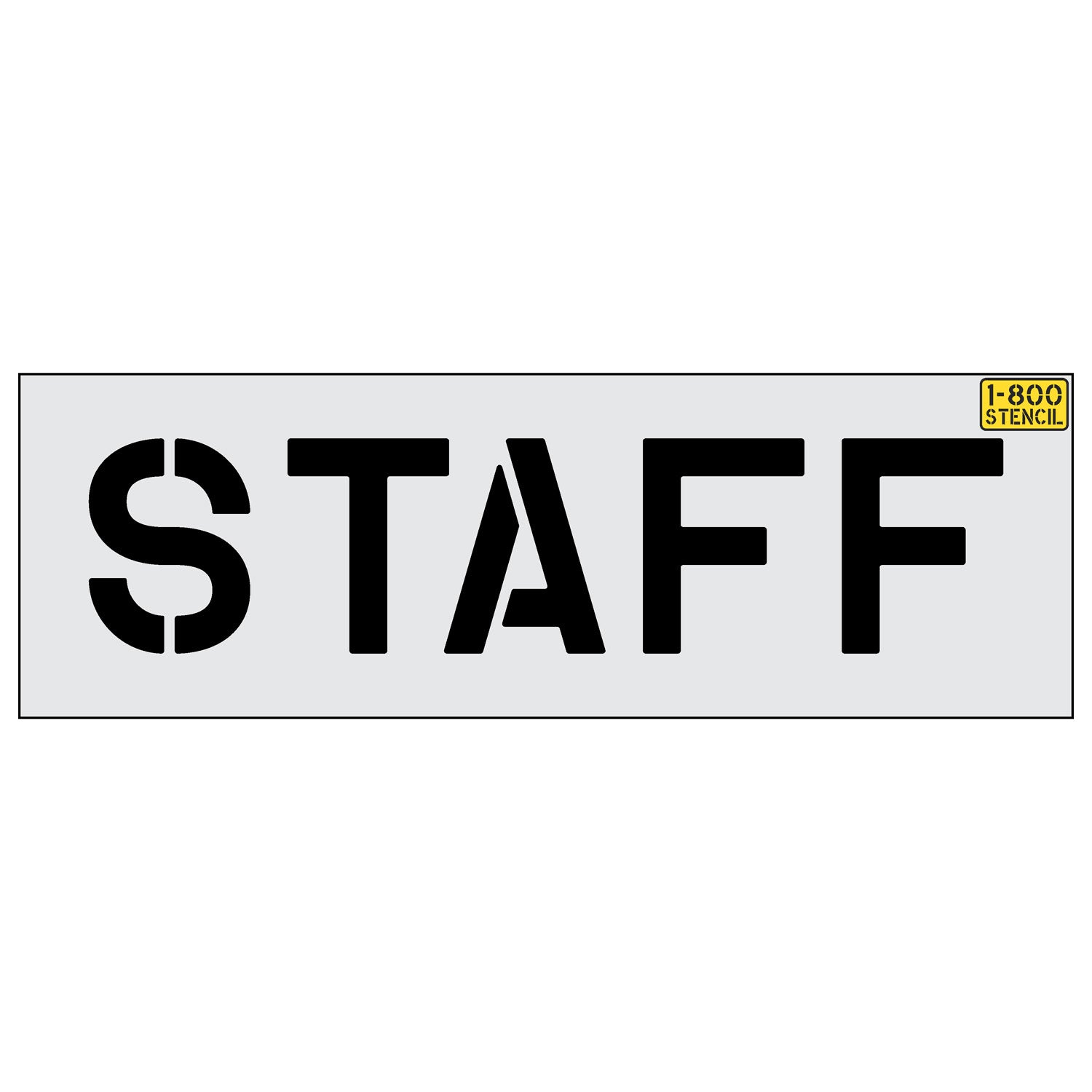 10" STAFF Stencil - 1-800-Stencil
