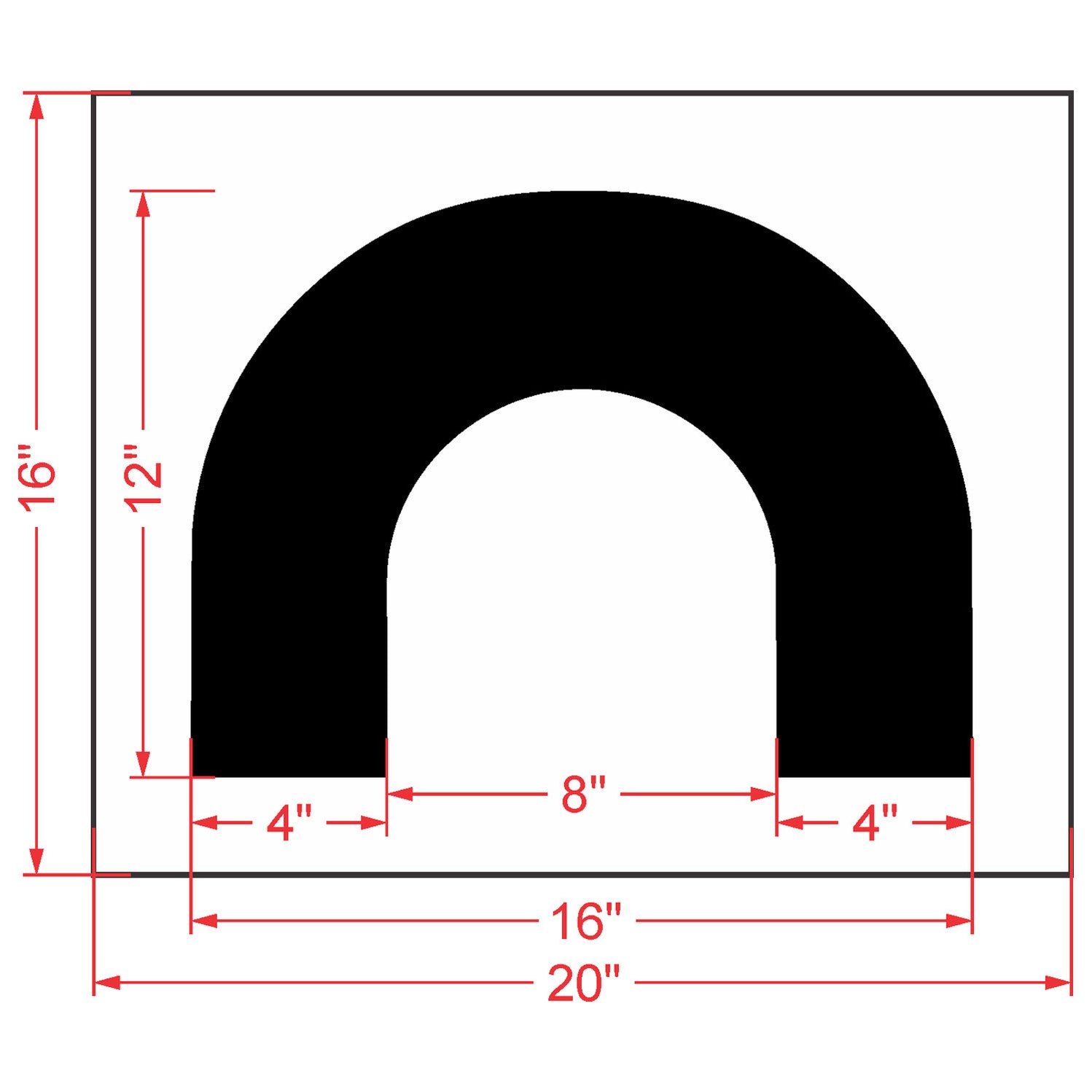 12" Line End Stencil - 1-800-Stencil