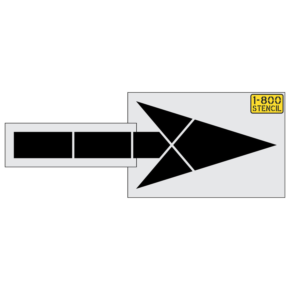 120" MUTCD Straight Arrow Stencil — 1-800-Stencil