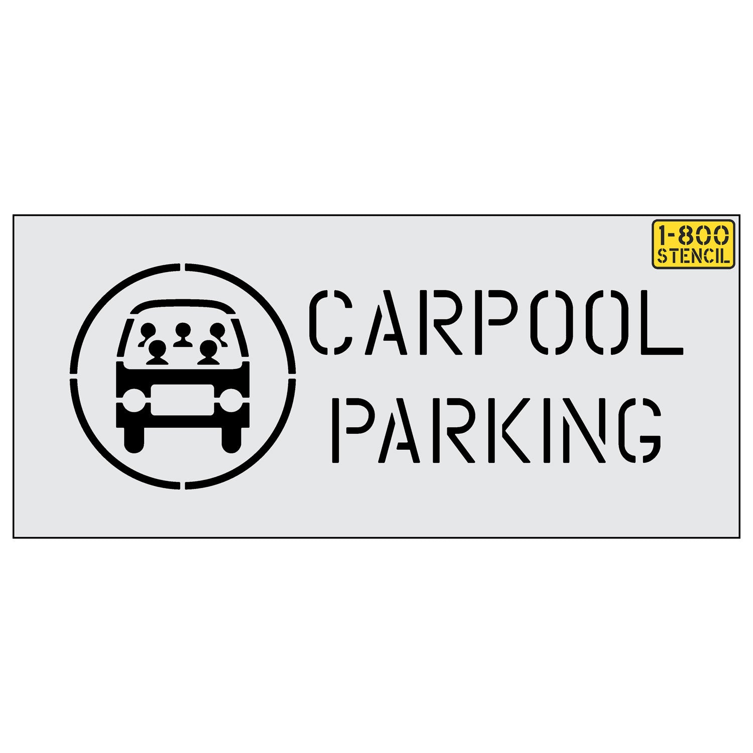 14" Carpool Parking Stencil | Parking Lot & Drive-Thru Pavement Marking ...