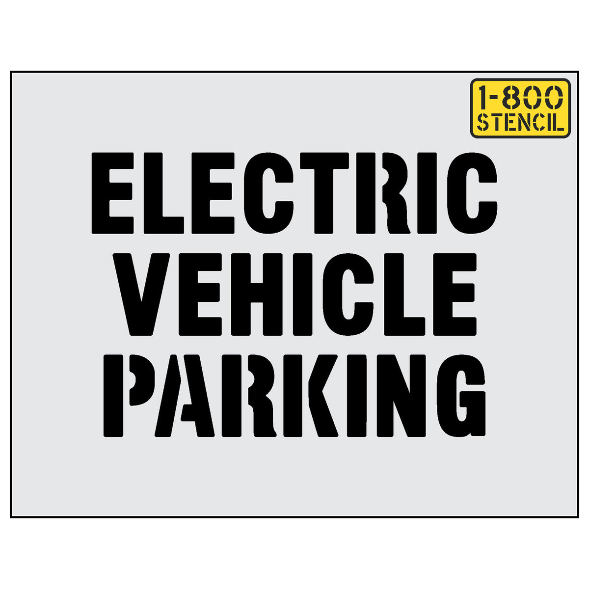 ELECTRIC VEHICLE PARKING Stencil - (4"-12") — 1-800-Stencil