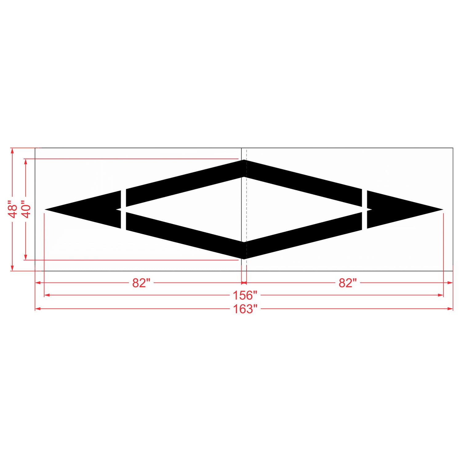 156" MUTCD Bike Lane Stencil - 1-800-Stencil