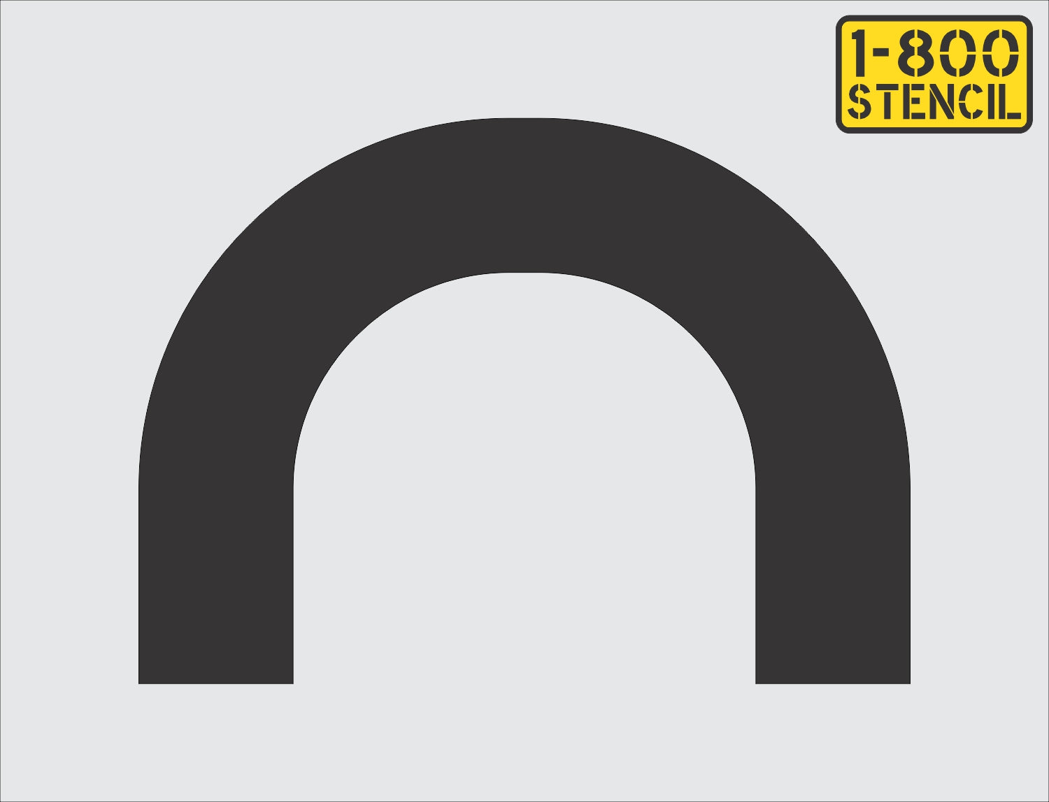 18" Line End Stencil - 1-800-Stencil