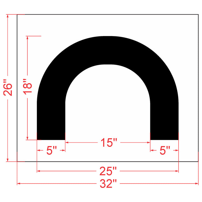 18" Line End Stencil — 1-800-Stencil