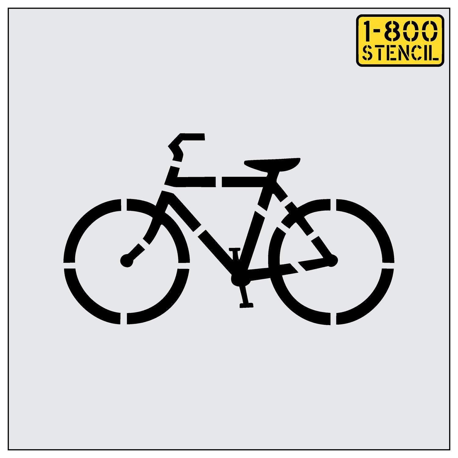 18" Bike Symbol Stencil - 1-800-Stencil