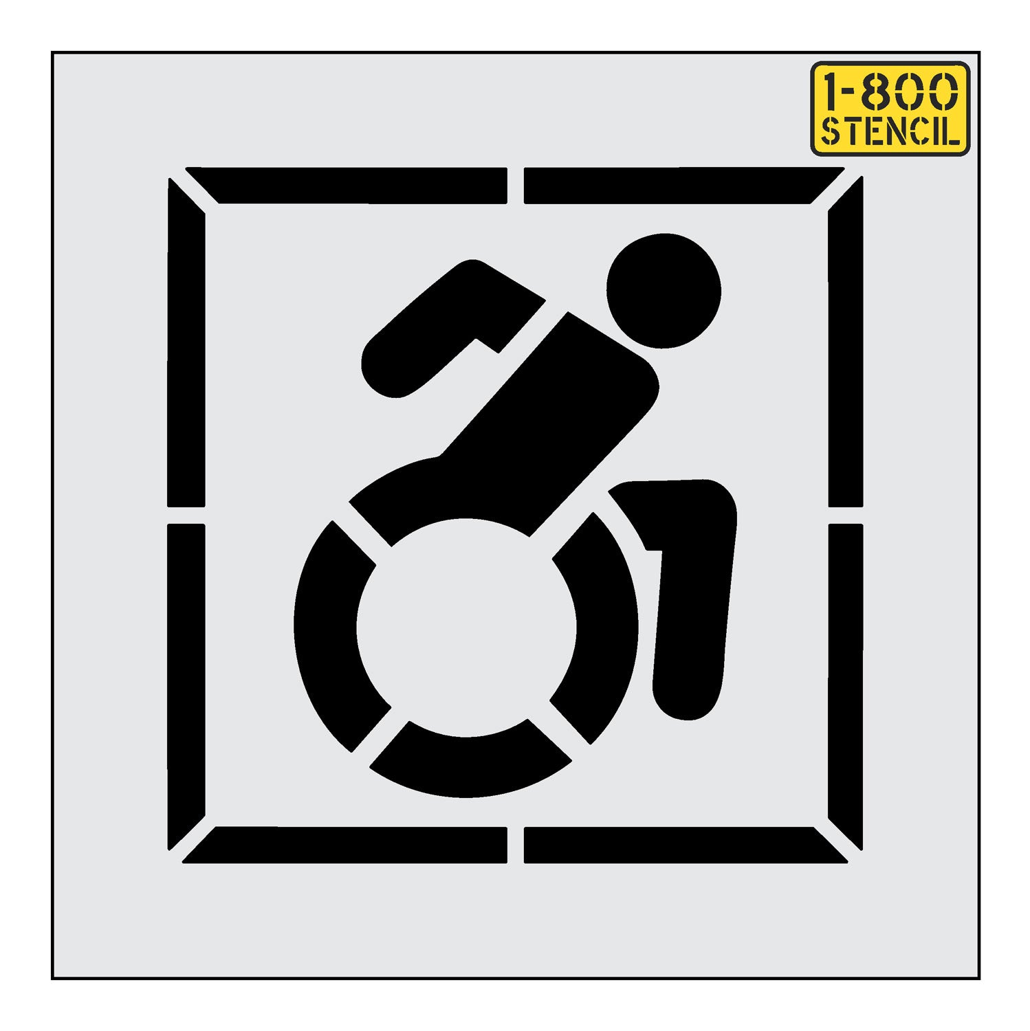 NYSDOT 20" Accessible Icon Handicap w/ 24" Border Stencil - 1-800-Stencil