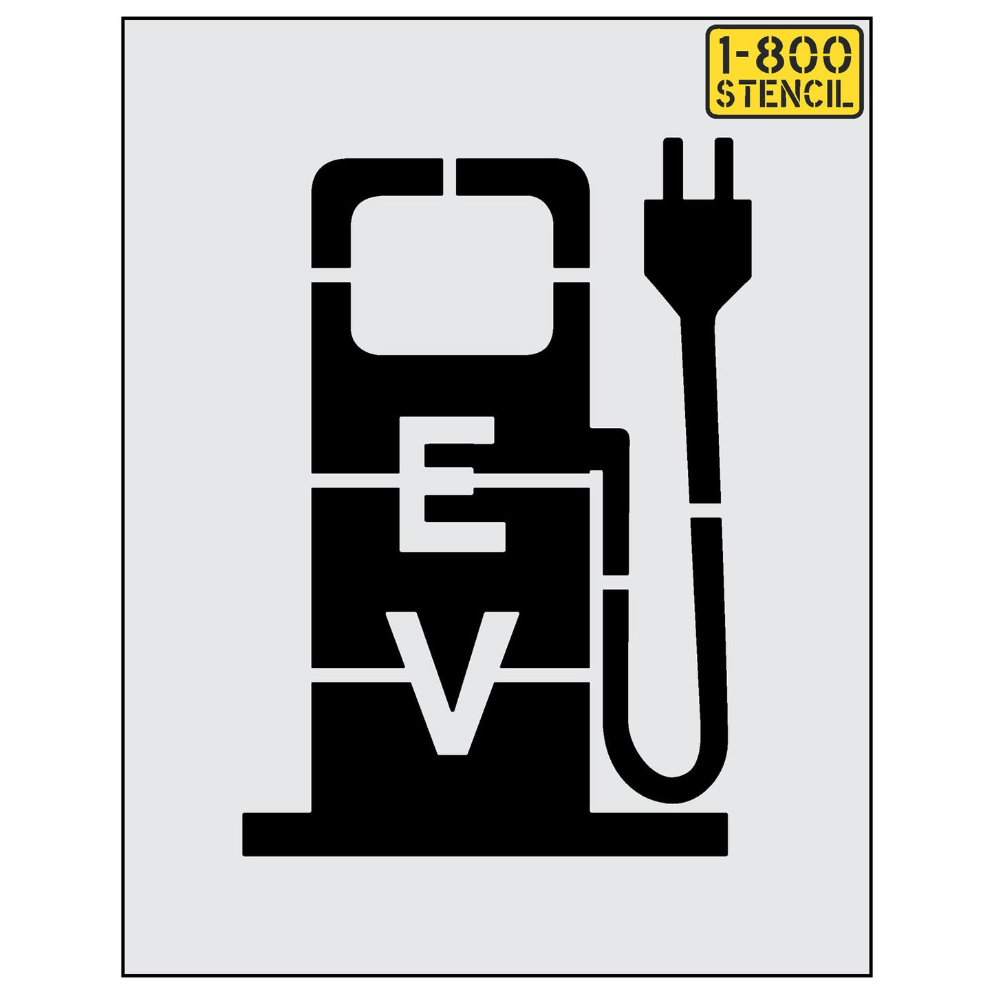 Electric Vehicle Symbol - gas pump style Stencil - (24"-48") - 1-800 ...