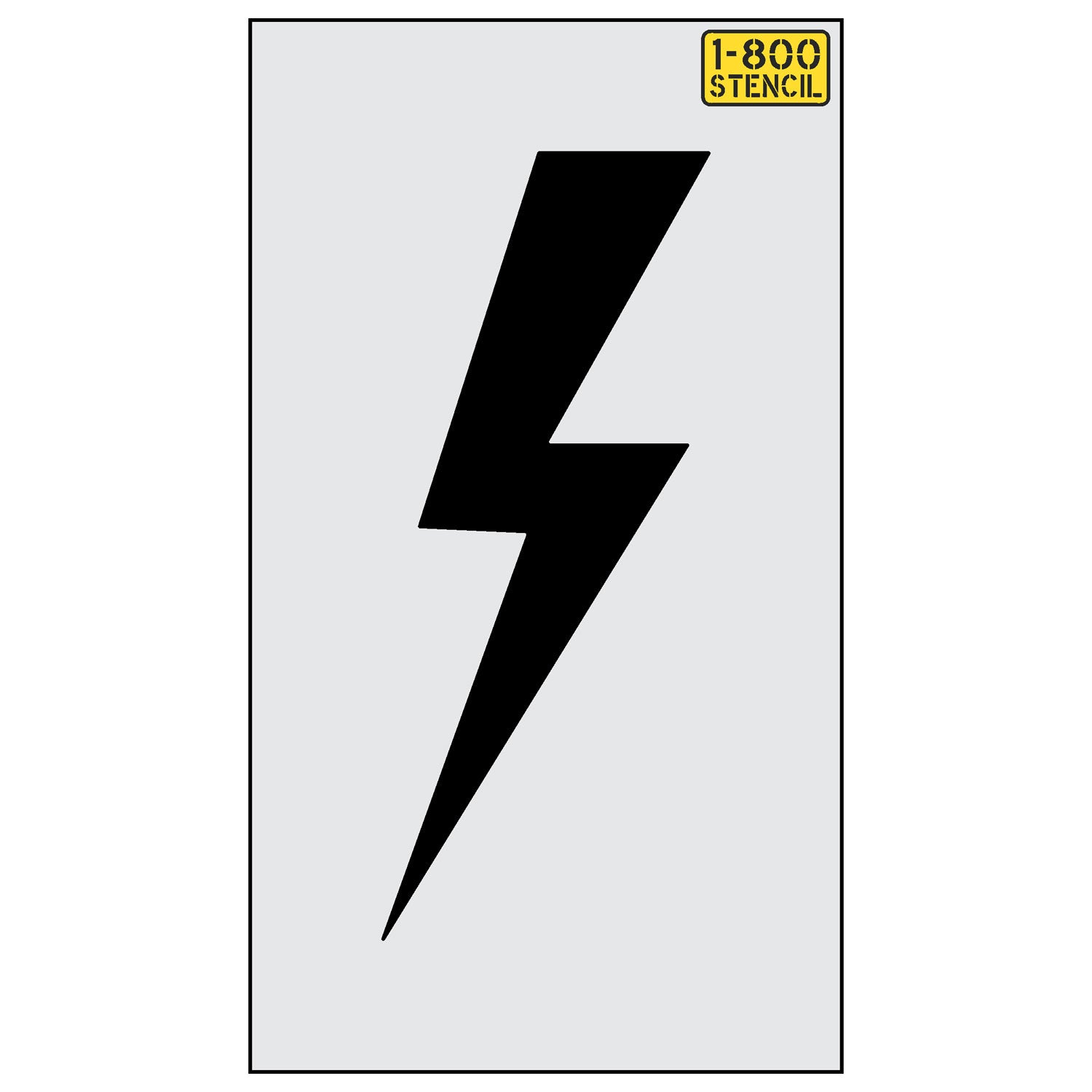 Lightning Bolt Stencil - (12"-48") | Parking Lot & Drive-Thru Pavement ...