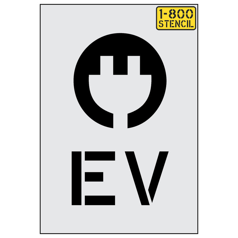 Electric Vehicle Parking and Charging Station Stencils - 1-800-Stencil