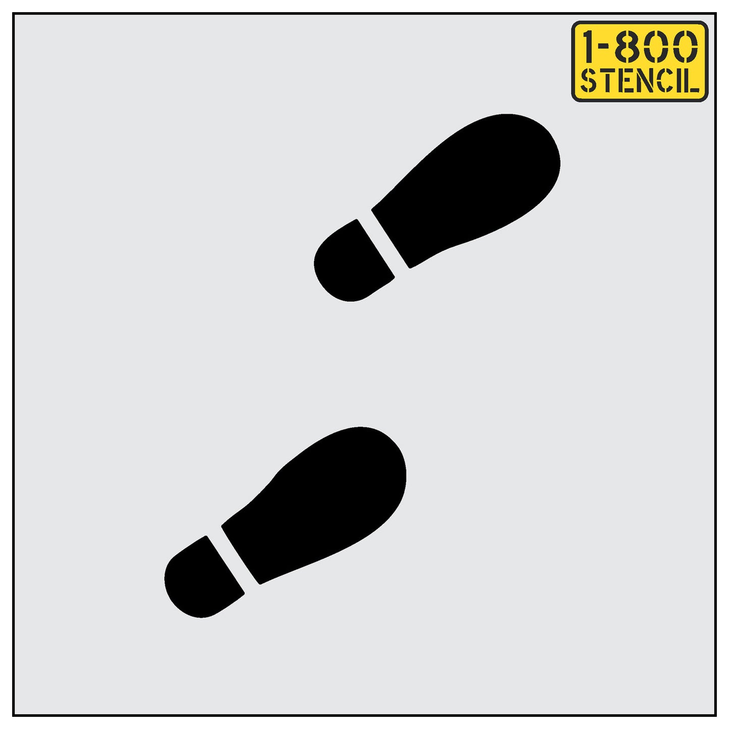 24" ANGLED FOOT STEPS Stencil - 1-800-Stencil