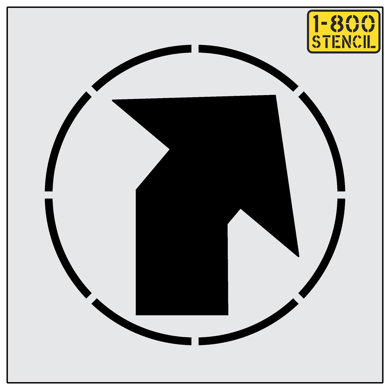 24" INDUSTRIAL ANGLED ARROW Stencil - 1-800-Stencil