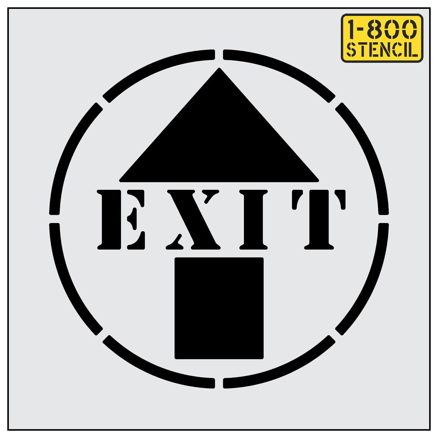 24" INDUSTRIAL ARROW WITH EXIT Stencil | Parking Lot & Drive-Thru ...