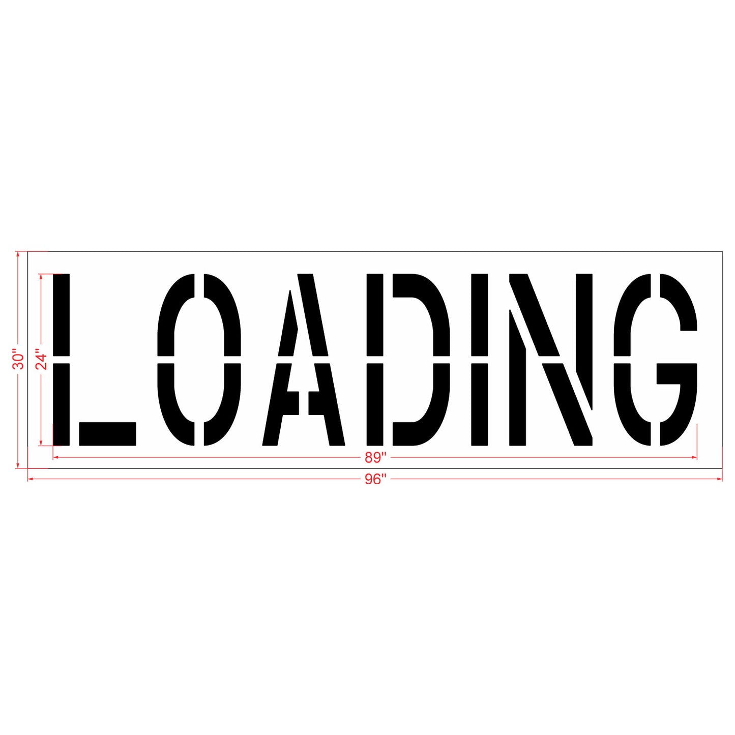 24" LOADING Stencil - 1-800-Stencil