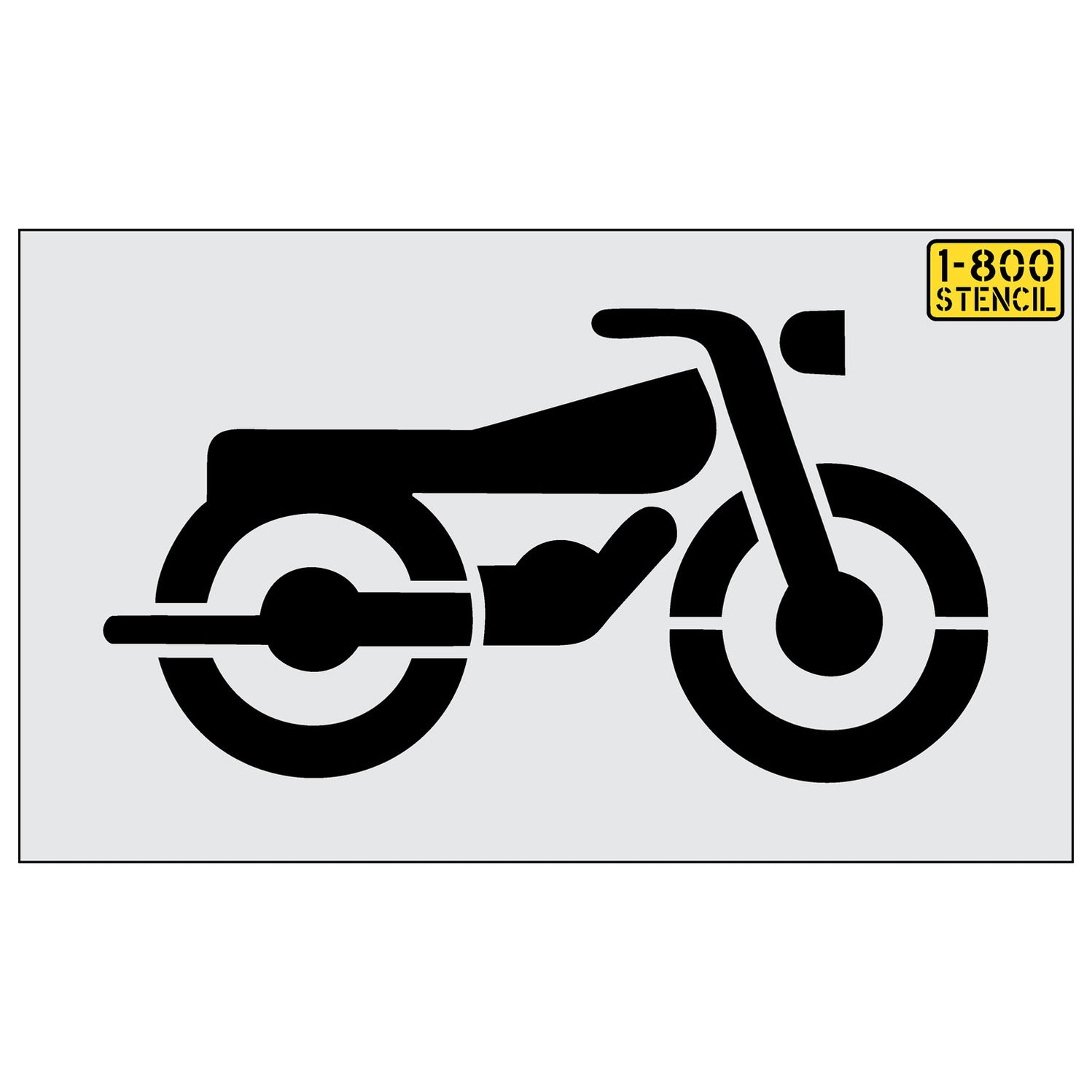 24" Motorbike Symbol Stencil - 1-800-Stencil