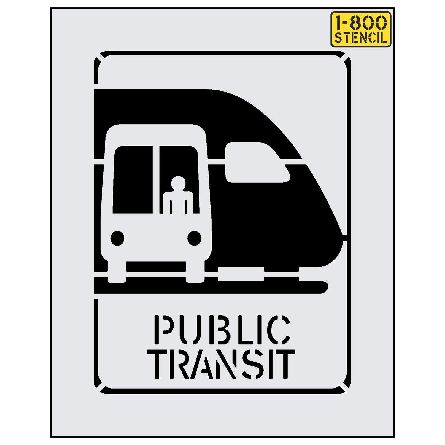 24" Public Transit Stencil - 1-800-Stencil