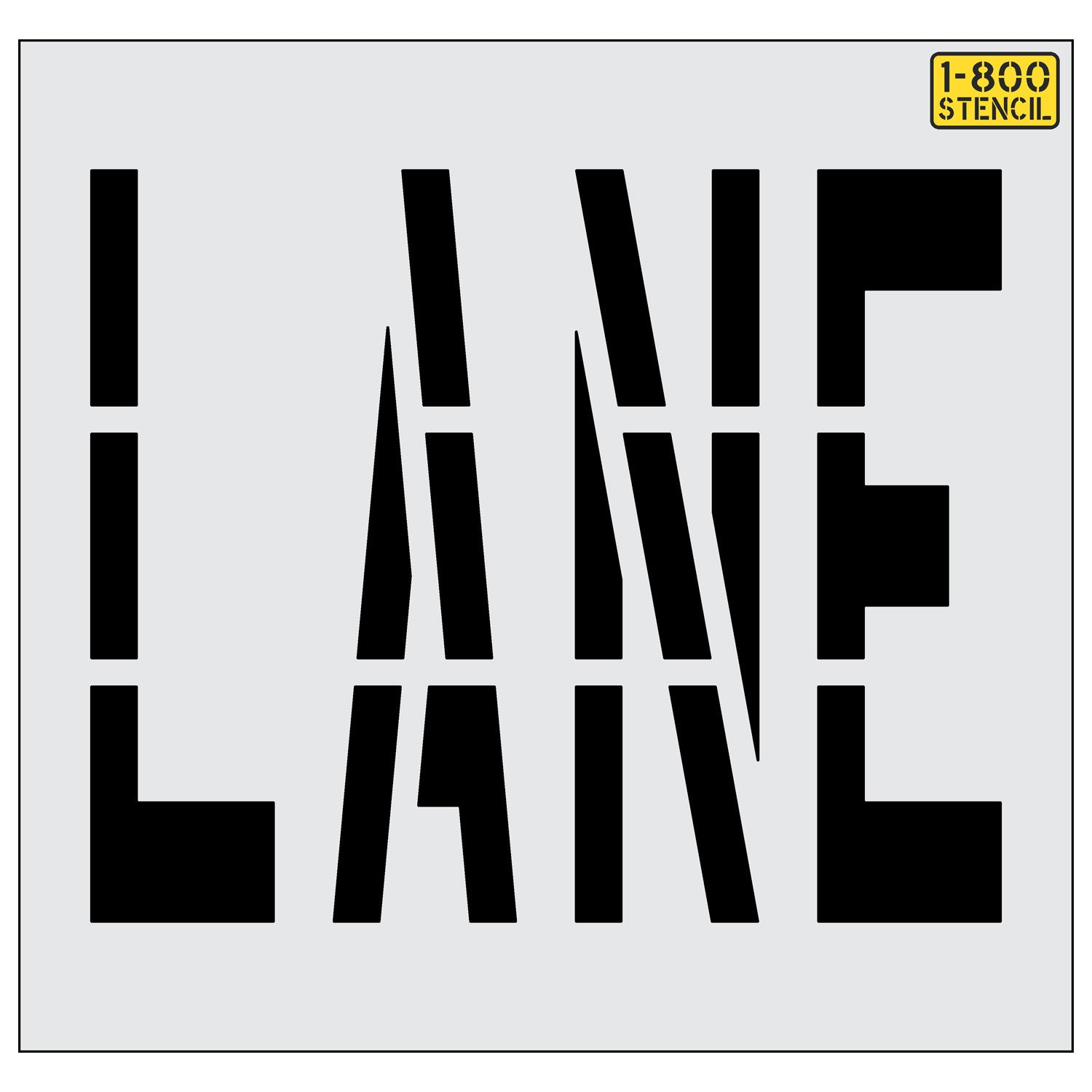 36" LANE Stencil - 1-800-Stencil