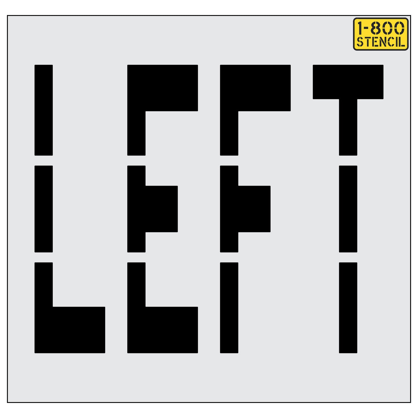 36" LEFT Stencil - 1-800-Stencil