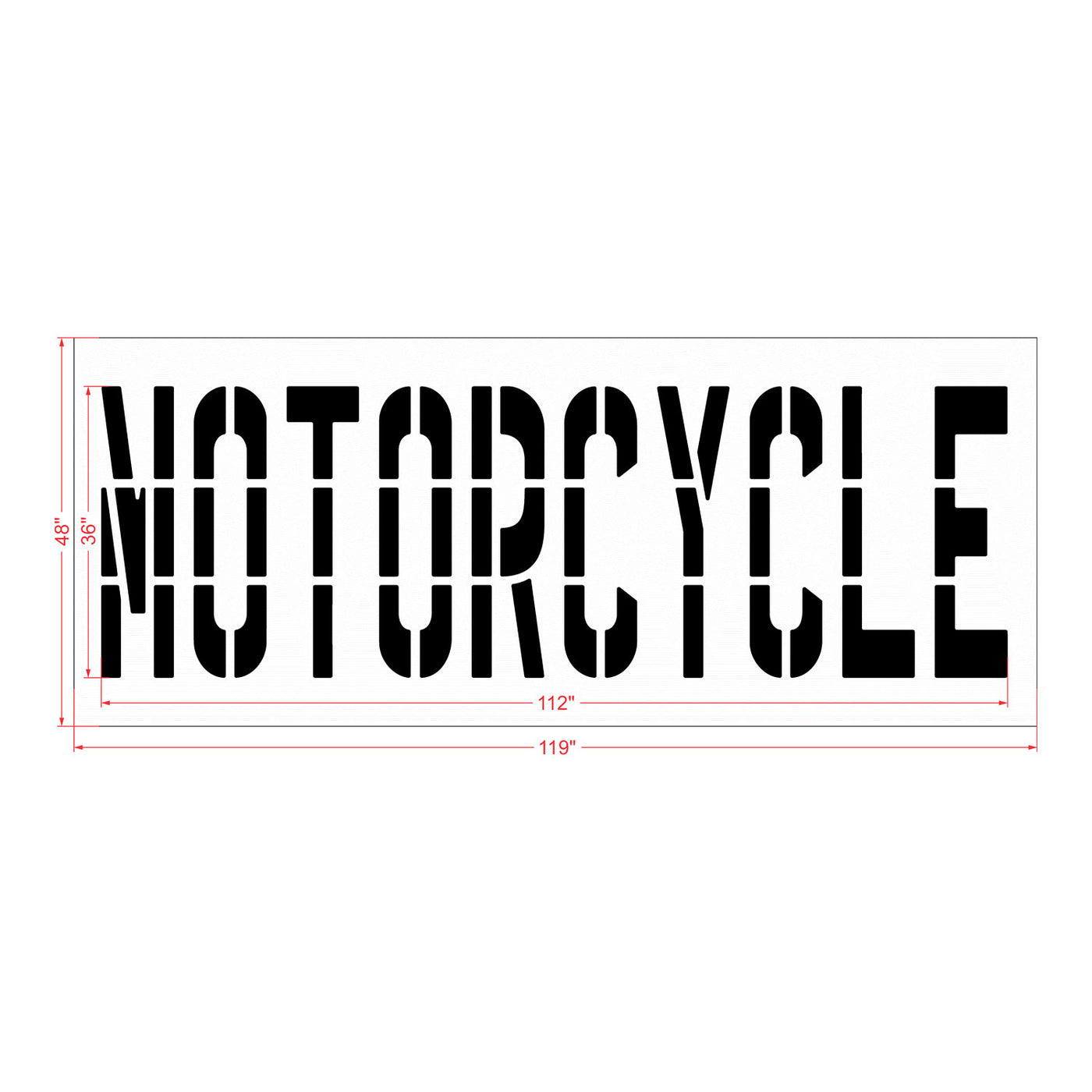 36" MOTORCYCLE Stencil — 1-800-Stencil