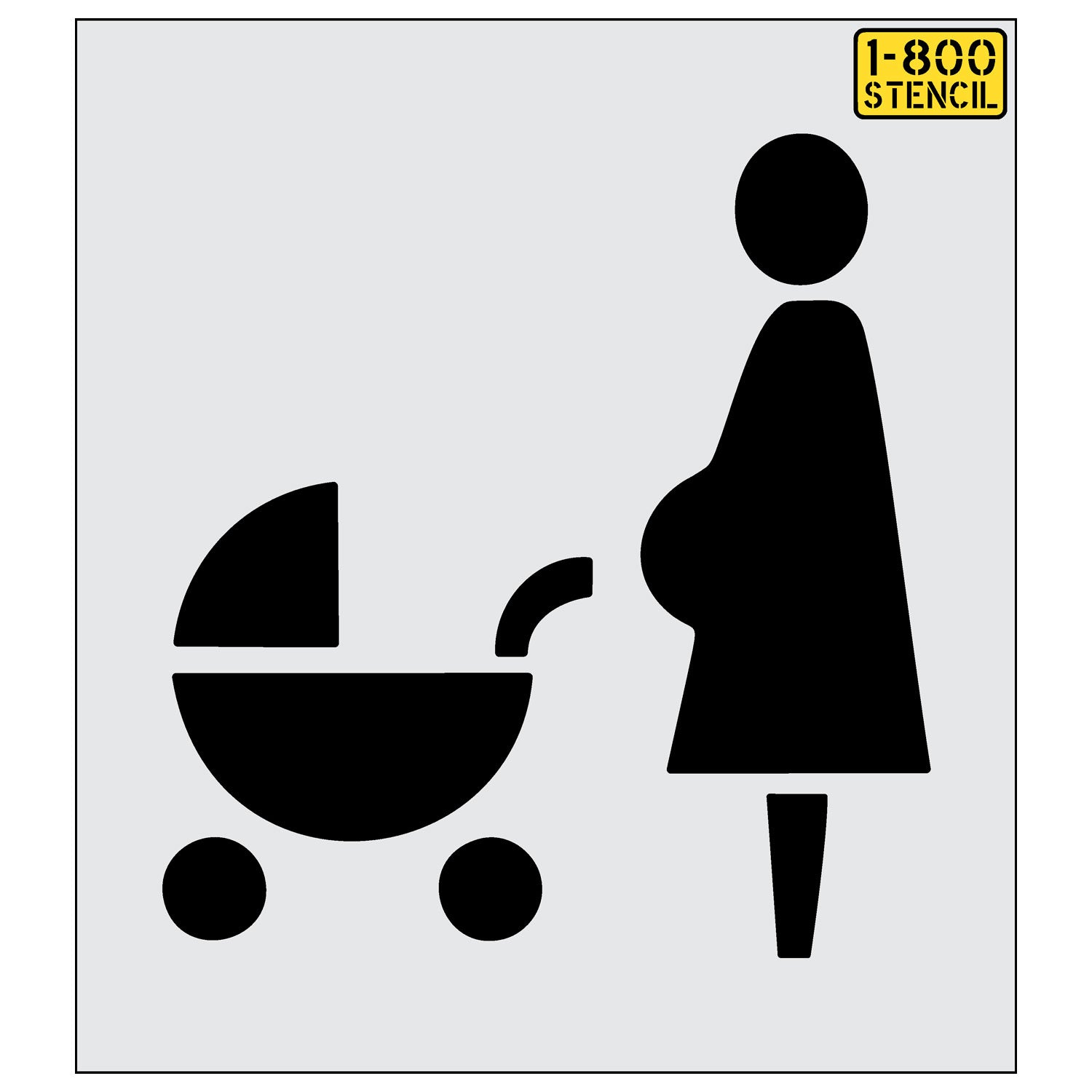 Reserved for Expectant Mothers Symbol Retail Stencil - 1-800-Stencil