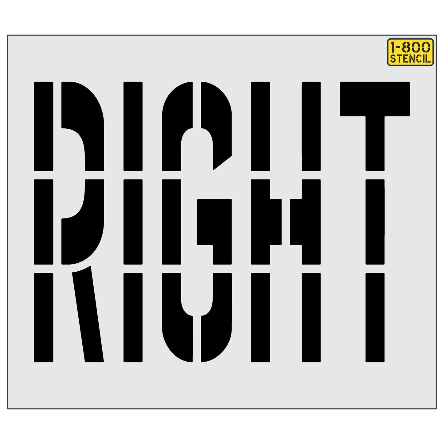 36" RIGHT Stencil - 1-800-Stencil