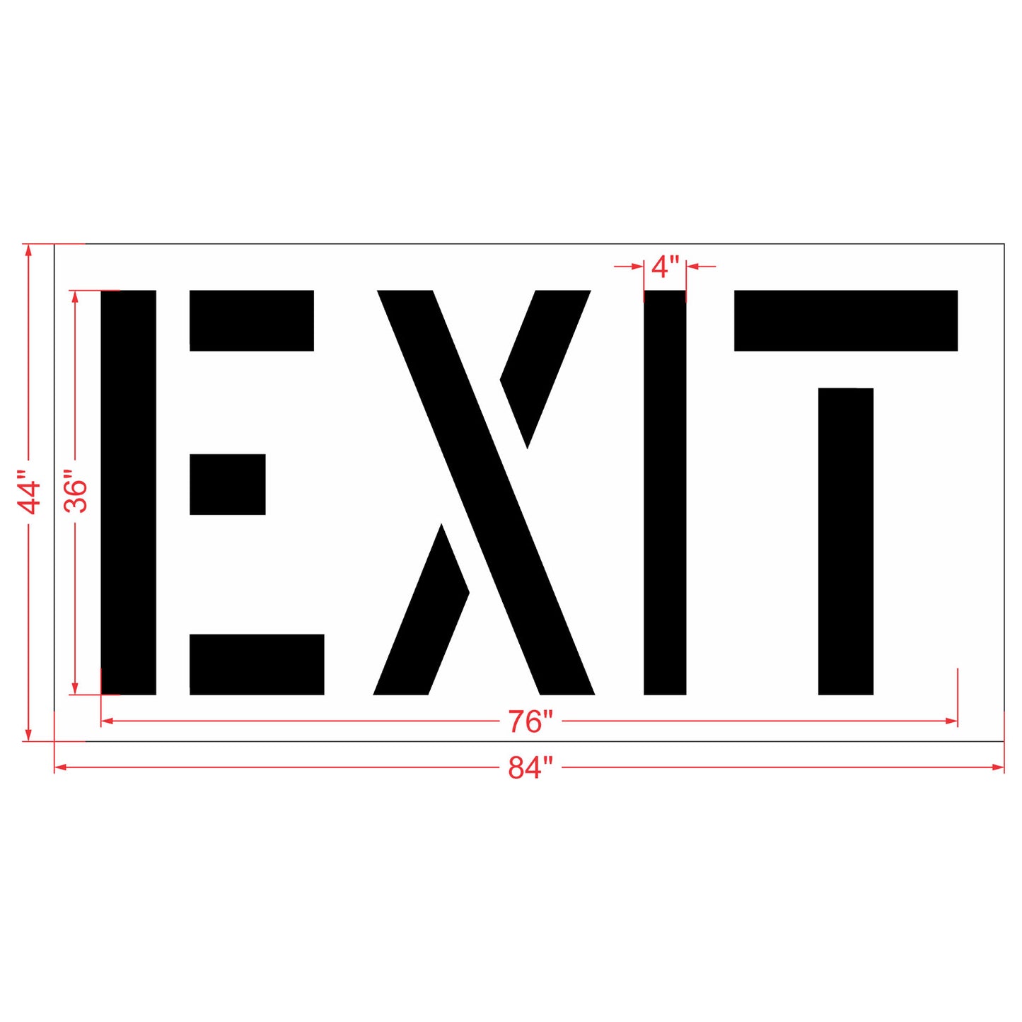 36" Retail EXIT Stencil - 1-800-Stencil