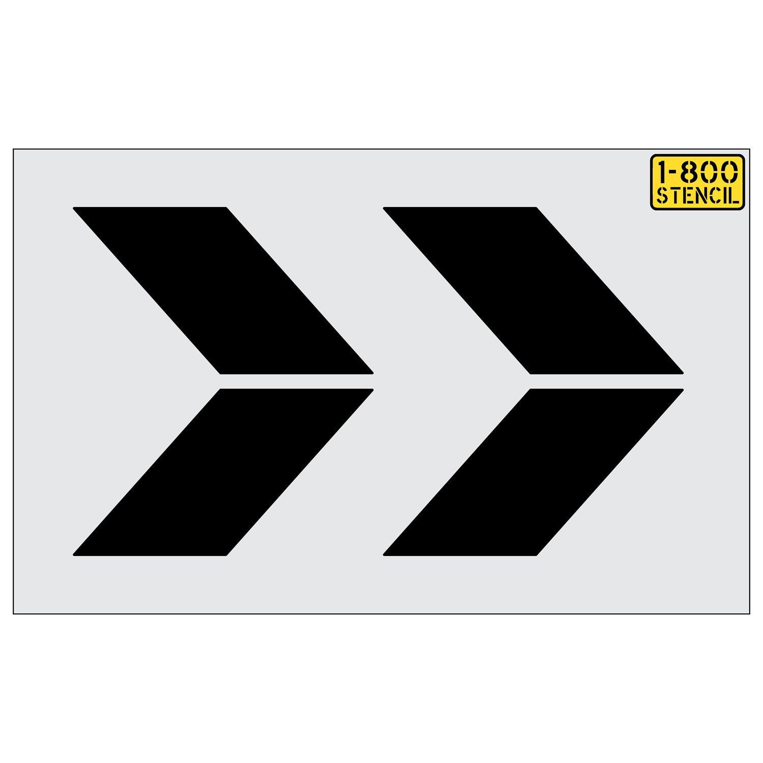 36" Double Chevron Road Stencil - 1-800-Stencil