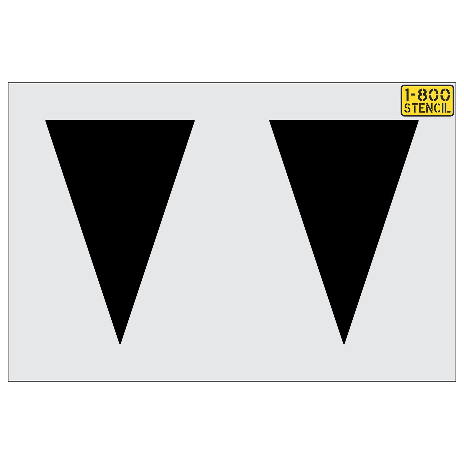 36" Triangle Shark Teeth Highway Stencil | Parking Lot & Drive-Thru ...