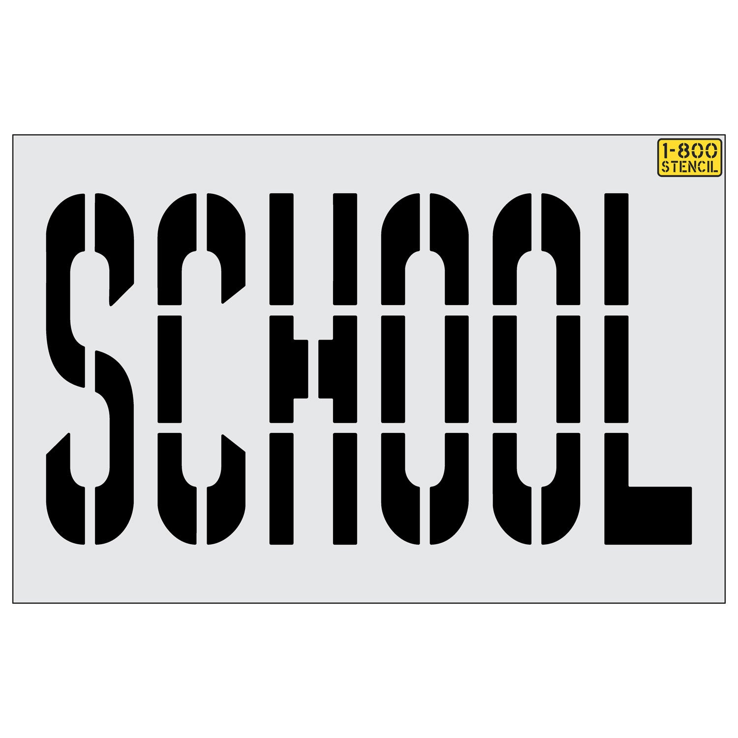 36" SCHOOL Stencil - 1-800-Stencil