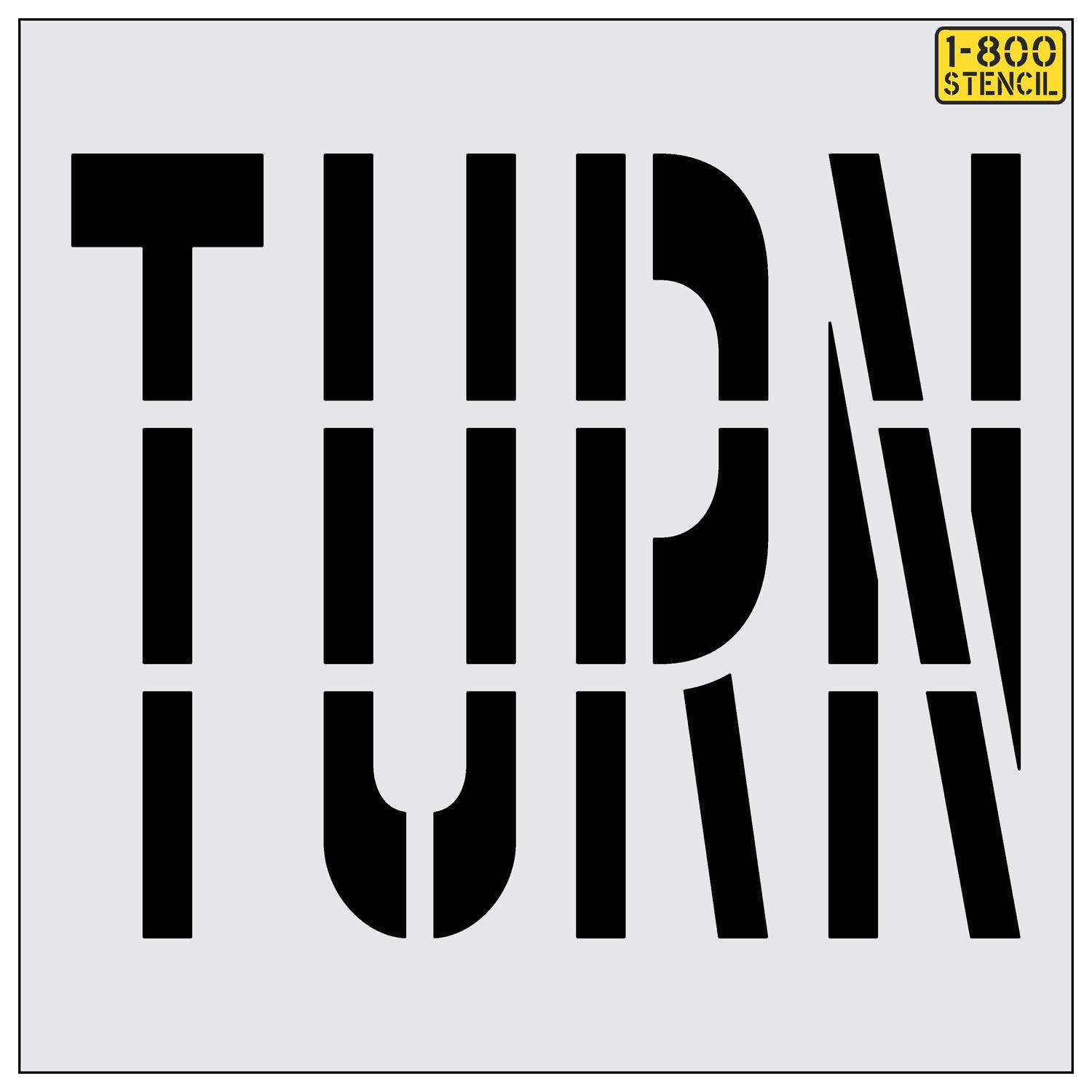 36" TURN Stencil - 1-800-Stencil