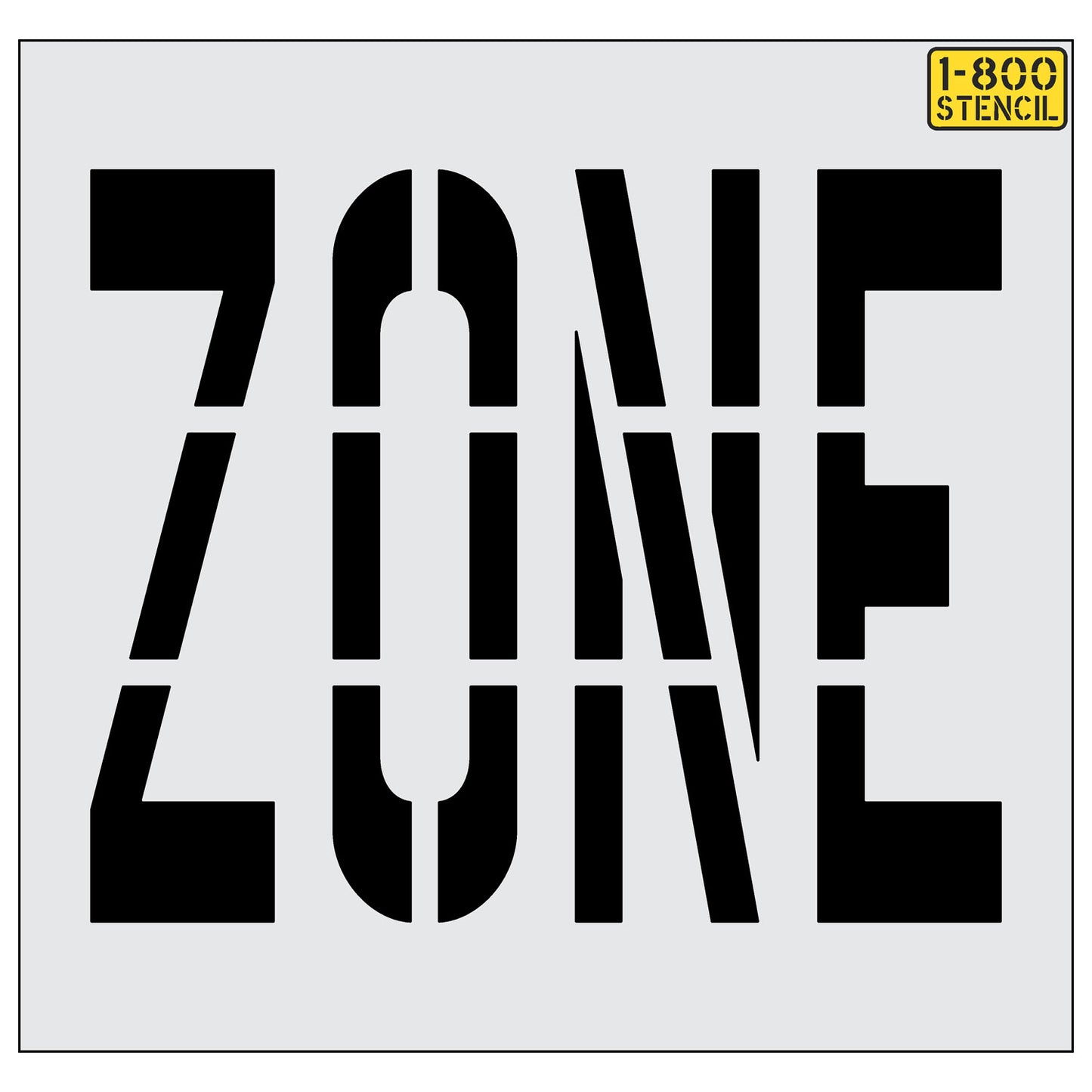 36" ZONE Stencil - 1-800-Stencil
