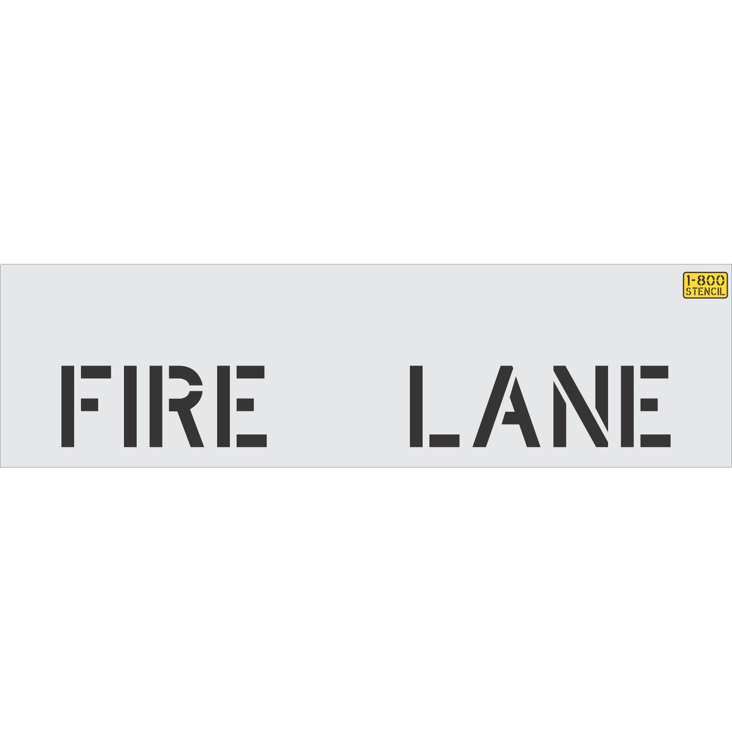 4" FIRE LANE Stencil - 1-800-Stencil