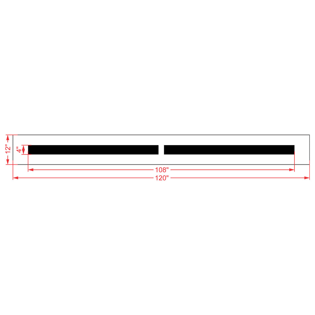 4"x9' Line Stencil | Parking Lot & Drive-Thru Pavement Marking Stencil ...