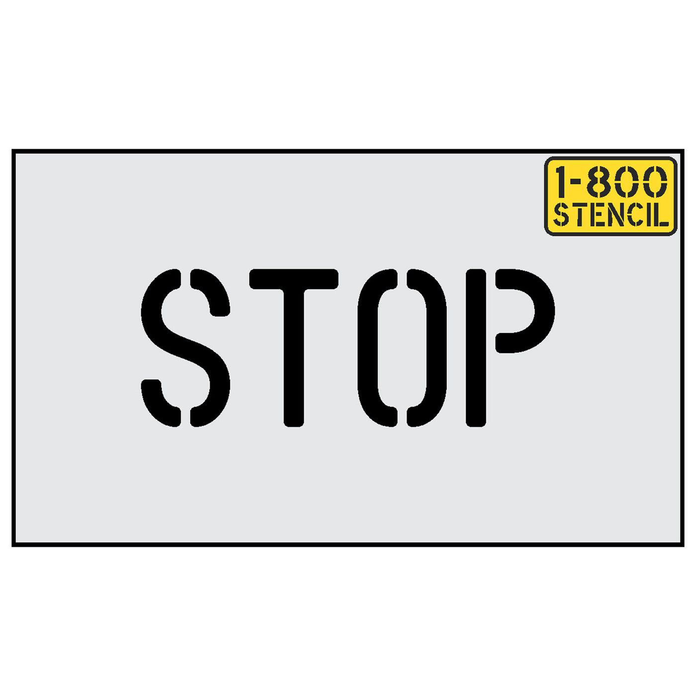 4" STOP Stencil - 1-800-Stencil