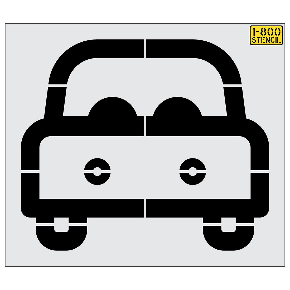 40" Dunkin Donuts Car Symbol - front - Stencil - 1-800-Stencil