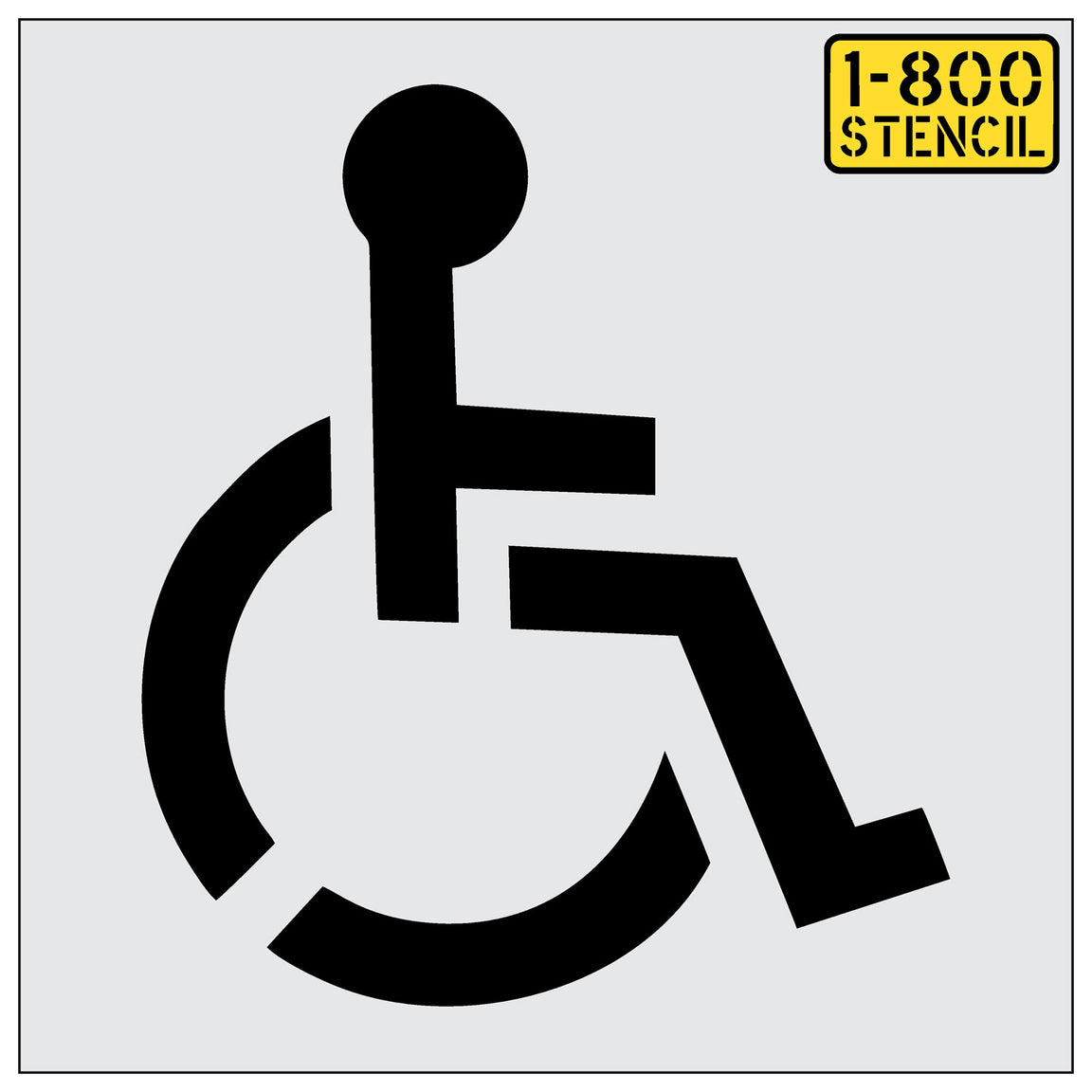 Handicap Parking Lot Pavement Stencils with Borders — 1-800-Stencil