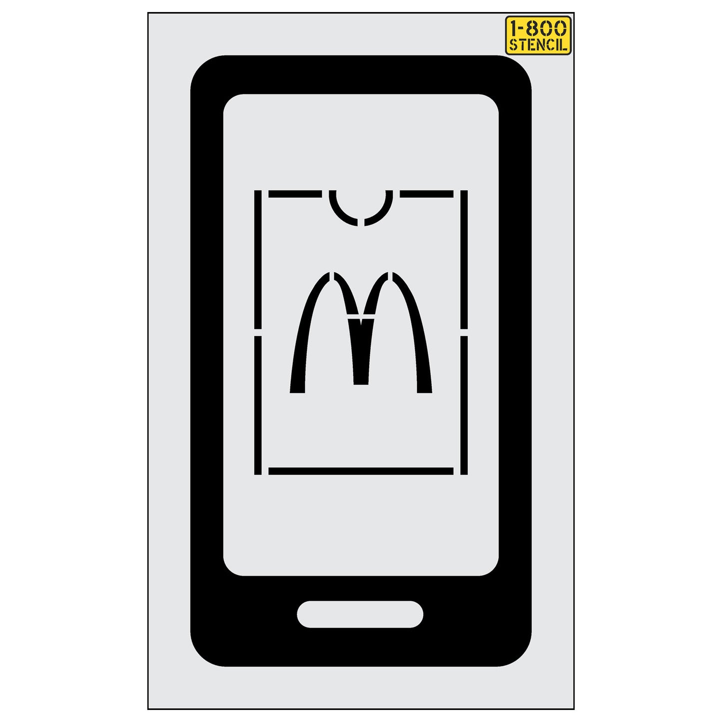 43" McDonalds Online Order Stencil - 1-800-Stencil