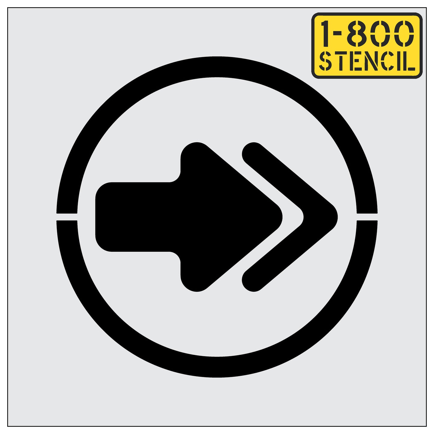 46" Dunkin Donuts Straight Arrow Circle Stencil - 1-800-Stencil