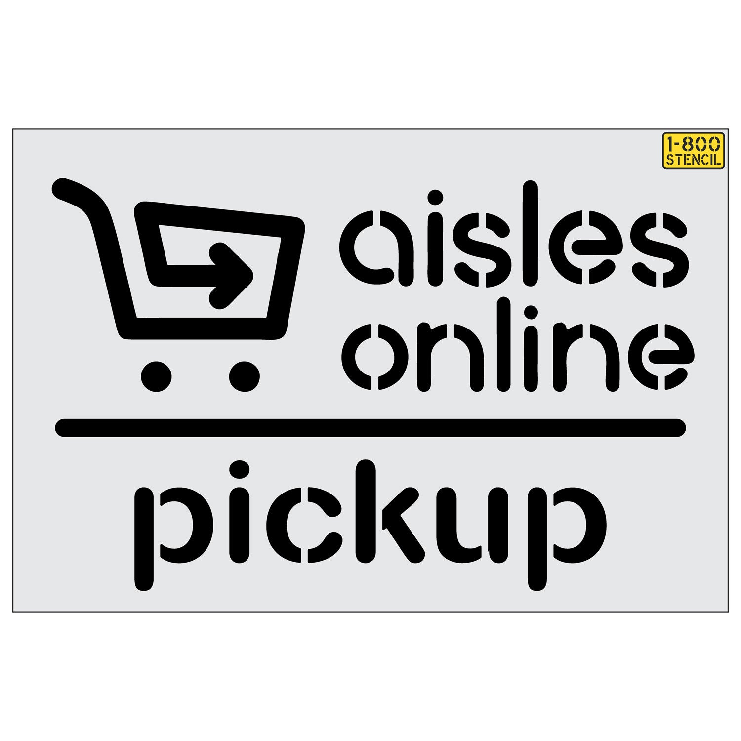 46" Hyvee Aisle Online Pickup Stencil - 1-800-Stencil