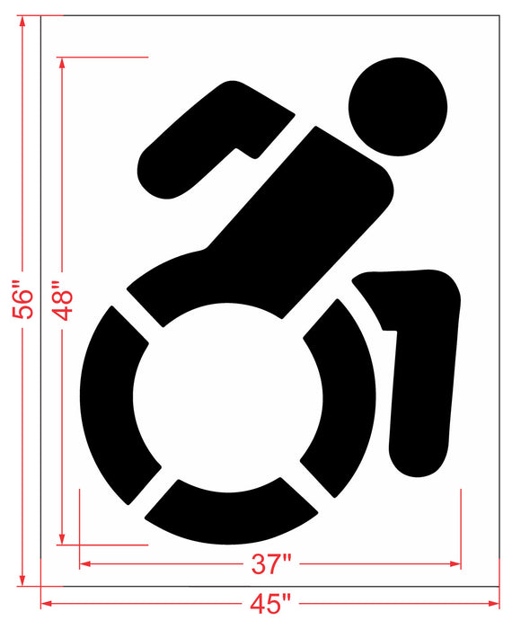 NYSDOT 48" Accessible Icon Handicap Stencil - 1-800-Stencil