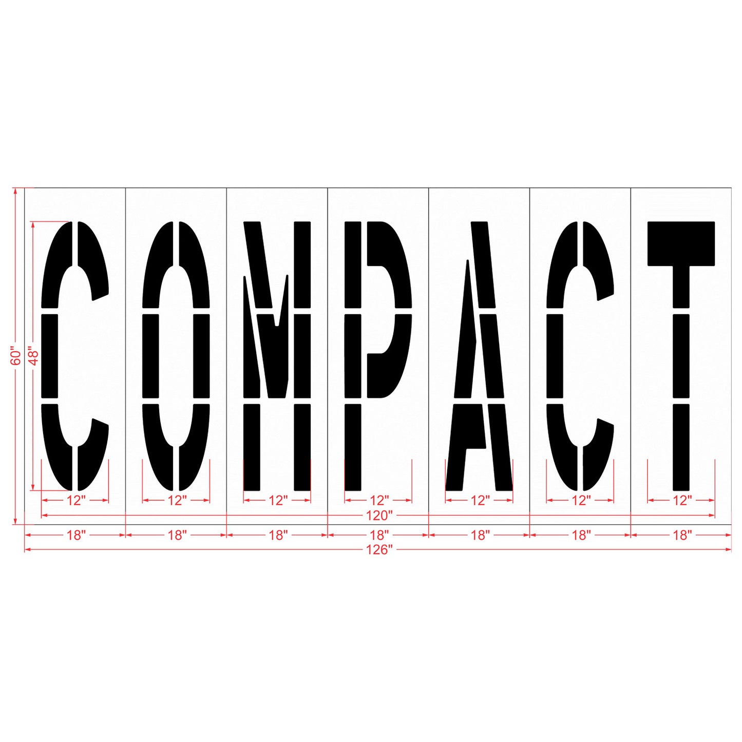 48" COMPACT Stencil - 1-800-Stencil