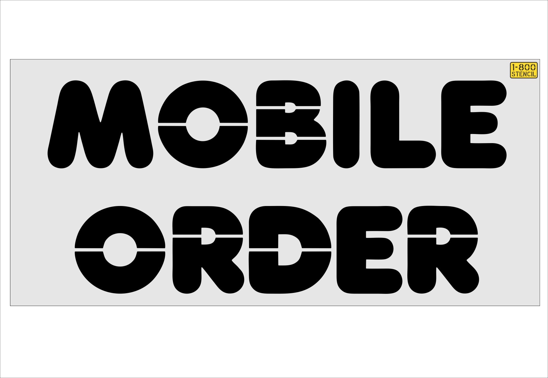 20" Dunkin Donuts MOBILE ORDER Stencil - 1-800-Stencil