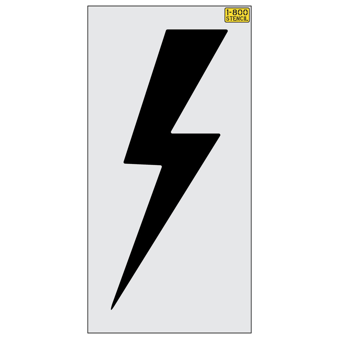 Lightning Bolt Stencil - (12"-48") - 1-800-Stencil