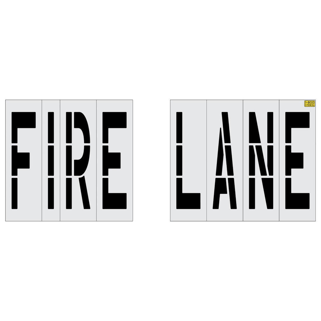 48" FIRE LANE Stencil - 1-800-Stencil