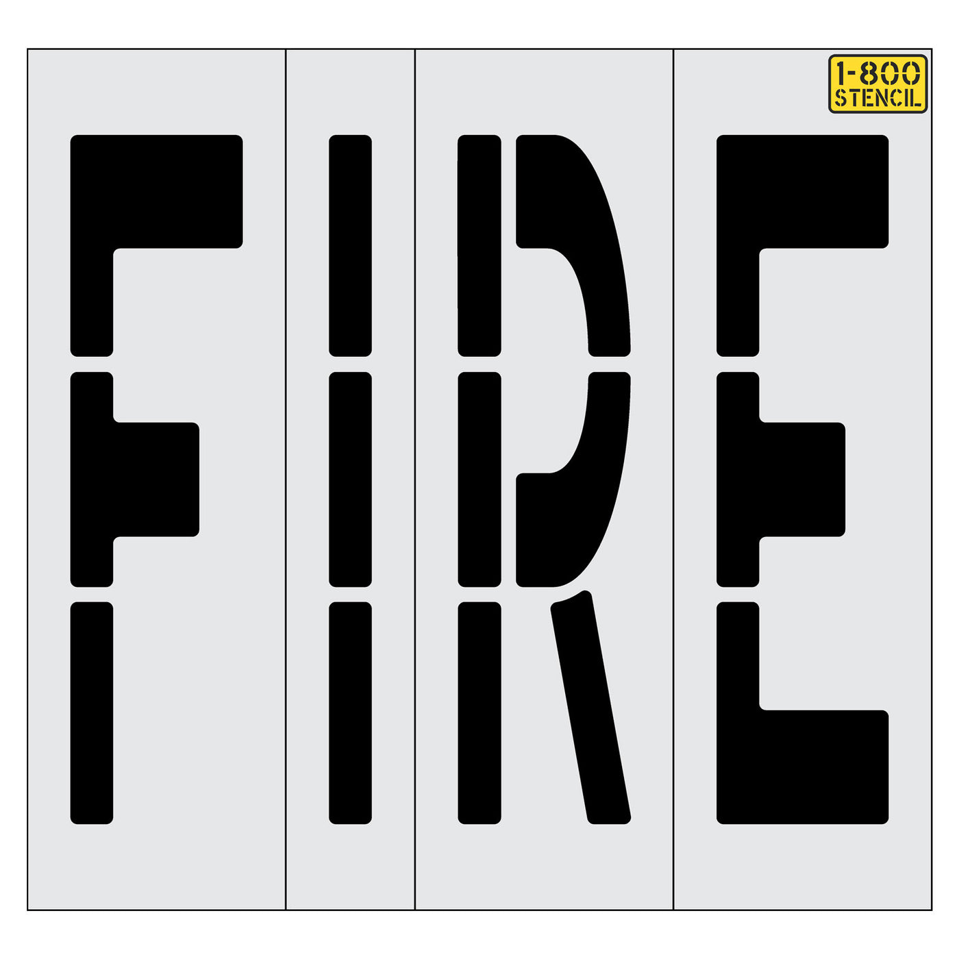 48" FIRE Stencil - 1-800-Stencil